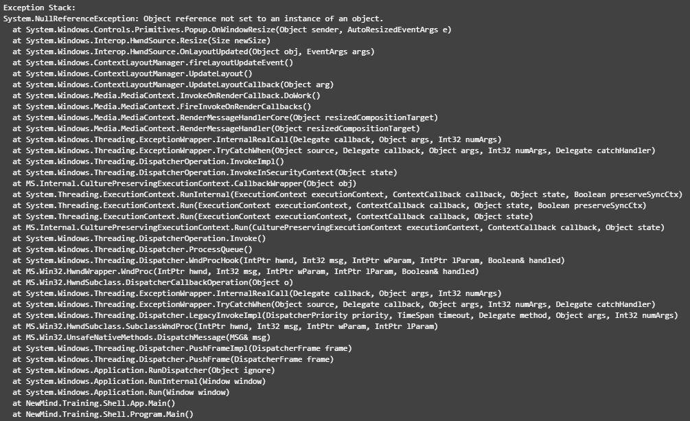 Opening a Popup throws exception - Microsoft Q&A Opening a Popup throws exception - Microsoft Q&A